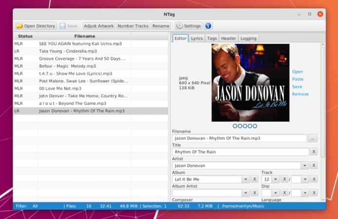 Top 8 Best Free Audio Tag Editor Applications for Linux - FOSTips