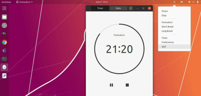 Gnome Pomodoro - Time Management Tool based on Pomodoro Technique - FOSTips