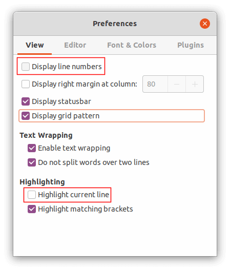 How To Disable Line Numbers And Highlighting In Gedit Text Editor In Ubuntu 2004 2010 Fostips