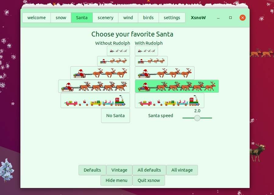 Xsnow - Enable Animated Snow Falling Desktop in Linux - FOSTips