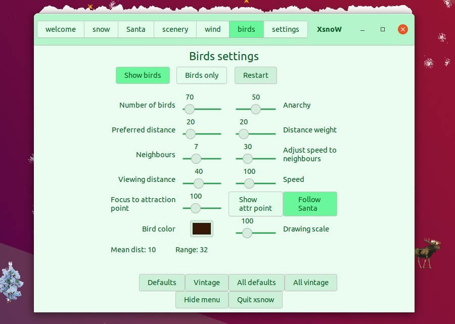 Xsnow - Enable Animated Snow Falling Desktop in Linux - FOSTips