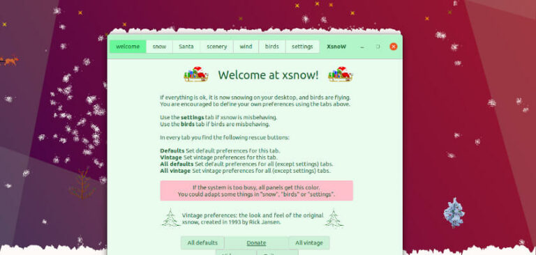 Xsnow - Enable Animated Snow Falling Desktop in Linux - FOSTips