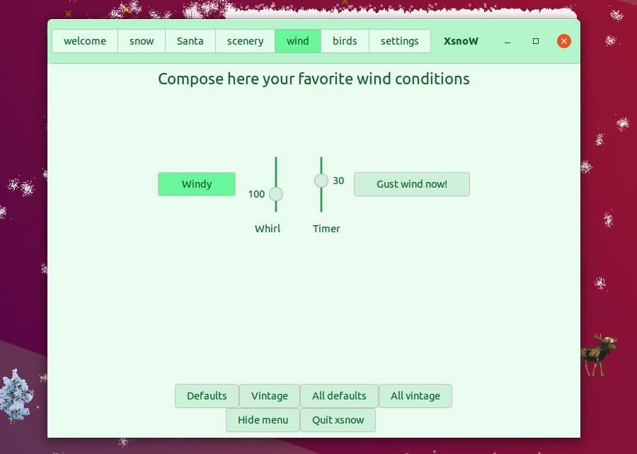 Xsnow - Enable Animated Snow Falling Desktop in Linux - FOSTips