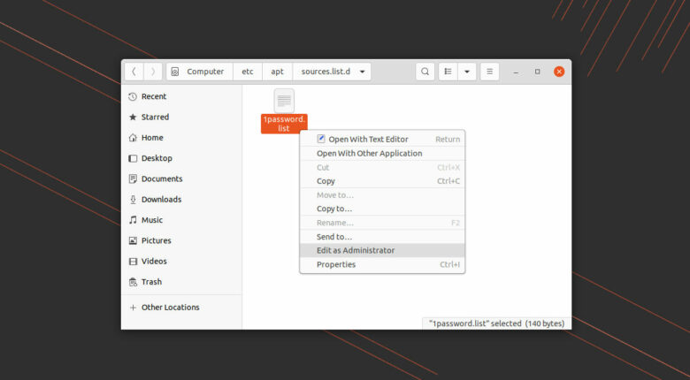 Enable 'Open as Administrator' in Ubuntu 22.04 & 23.04 without Gedit - FOSTips