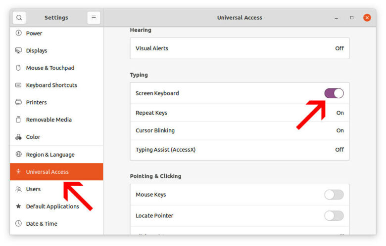 How To Enable On Screen Keyboard In Ubuntu Debian Fedora Linux Fostips