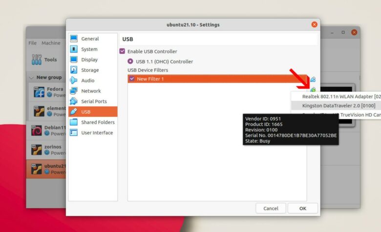 How to Access USB from VirtualBox Guest OS in Ubuntu, Fedora Linux - FOSTips