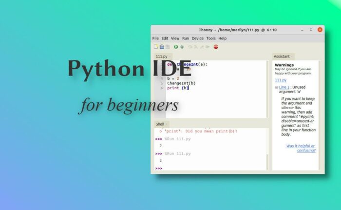 Thonny - Simple Python IDE for Beginners to Learn Programming - FOSTips